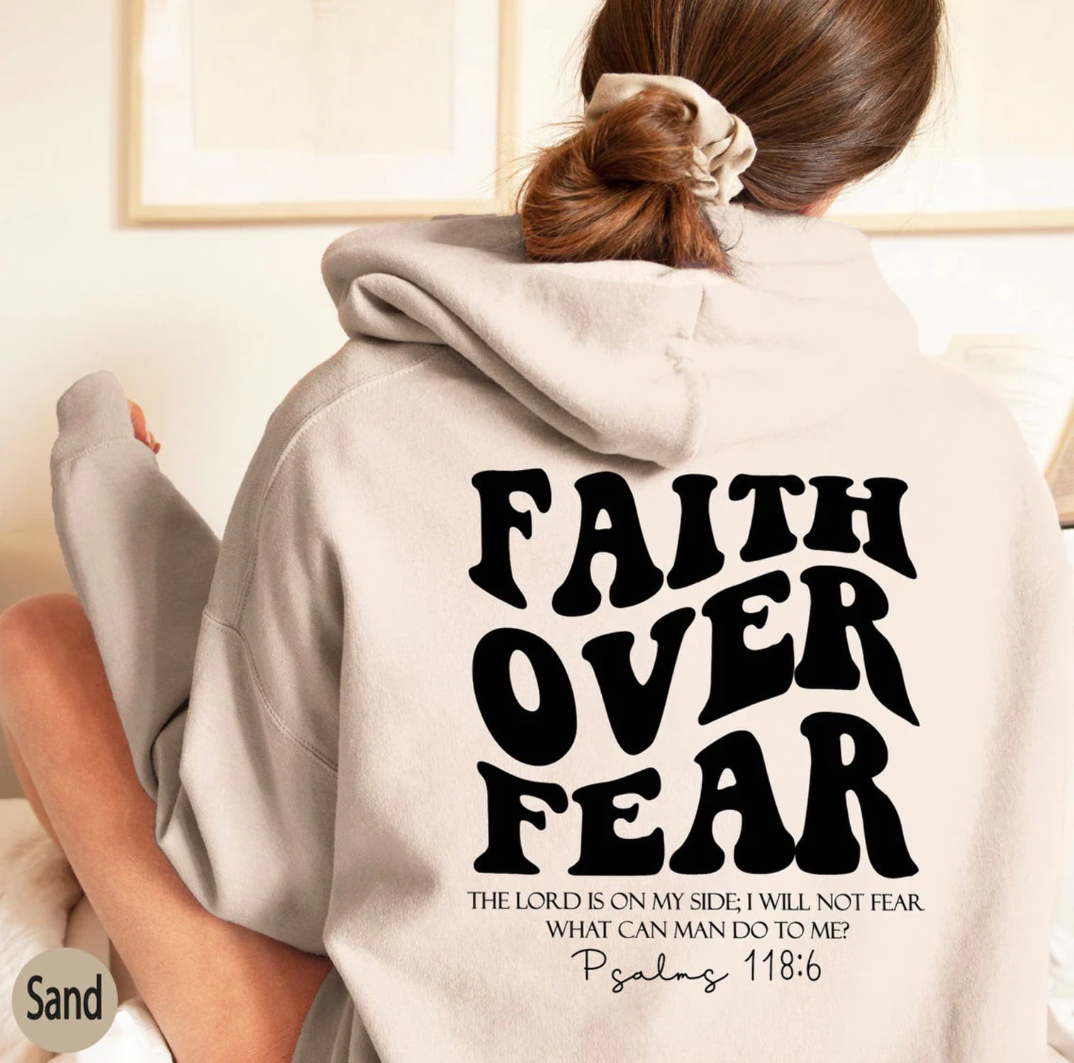 Faith Over Fear Sweatshirt,Christian Shirt,Bible Verse Hoodi - Walmart.com