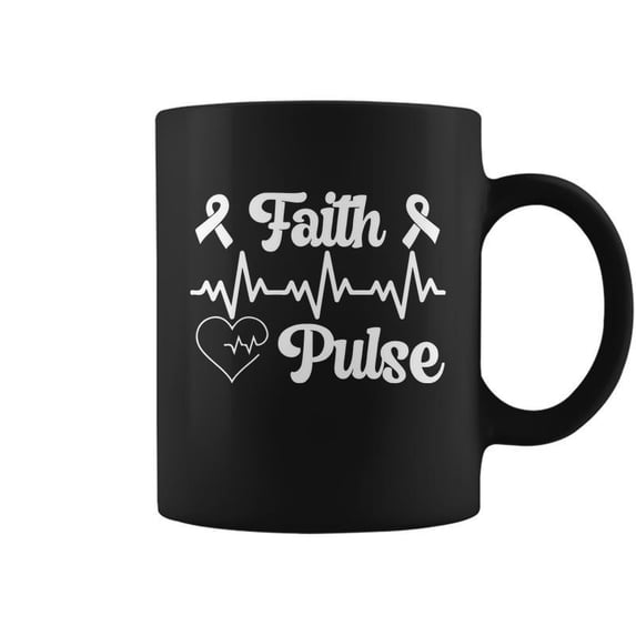 Faith Pulse Heart Beat Breast Cancer Graphic Design Printed - Walmart.com