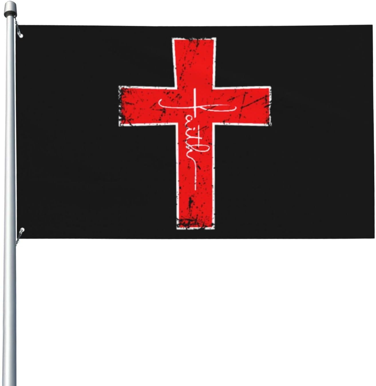 Faith Red Cross Jesus Christ Prayer Love Christian Flag Vivid Colors Uv ...