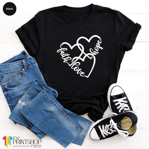 Faith Shirt, Christian Shirts, Faith Hope Love, Inspirational Quotes ...
