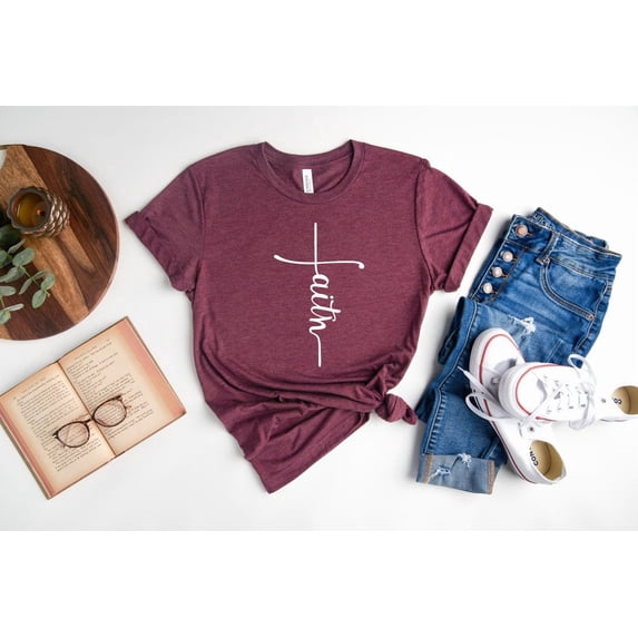 Faith Shirt, Faith Cross Shirt, Christian, Faith, Christian Shirts ...