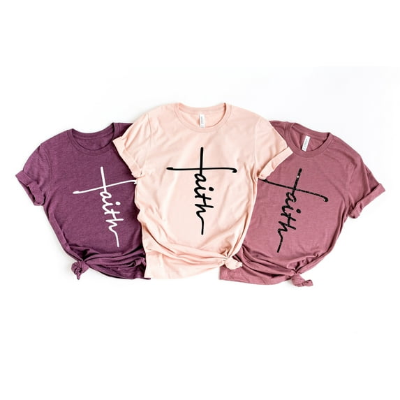 Faith Shirt, Faith Cross Shirt, Christian Gift, Faith Gift, Christian ...