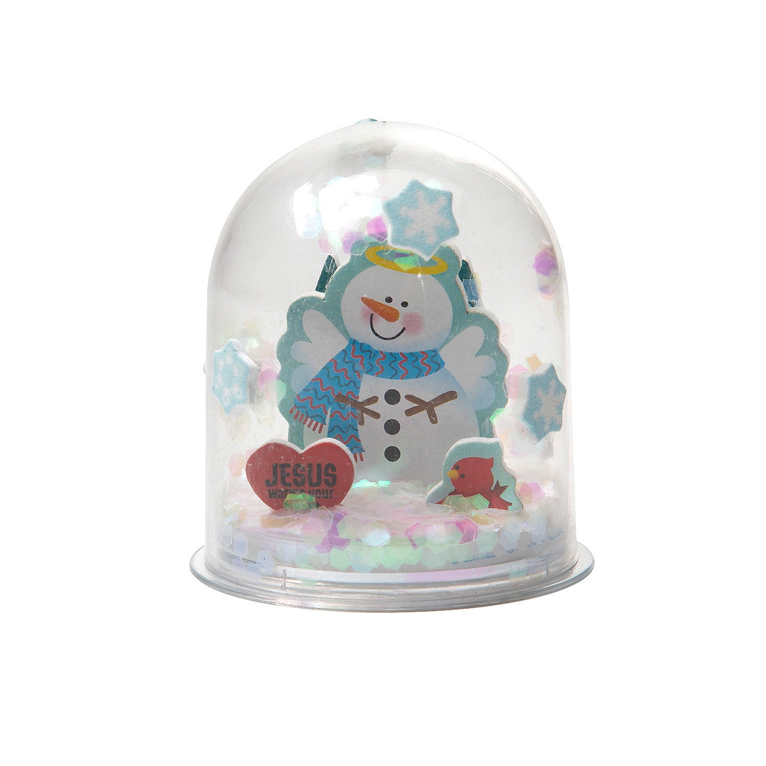 Faith Snowman Snow Globe Craft Kit - Makes 12 - Walmart.com
