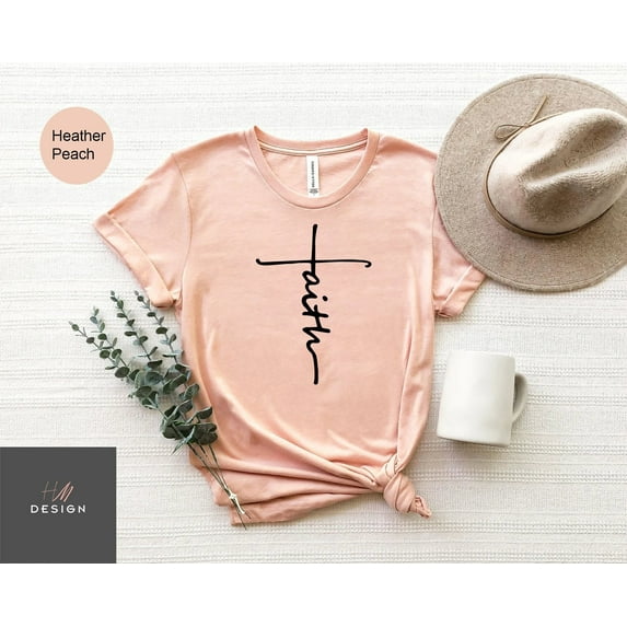 Faith T-shirt, Jesus, Christian Shirt, Faith Shirt, Vertical Cross ...