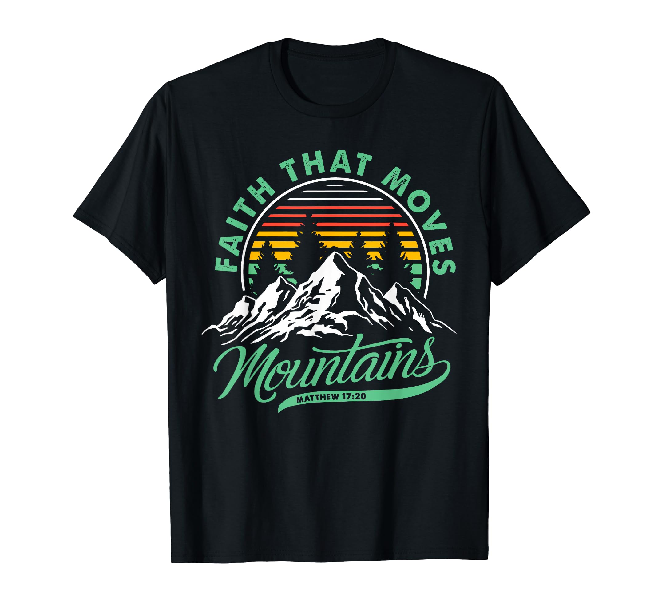 Faith That Moves Mountains Mens Women Christian Vintage T-Shirt ...