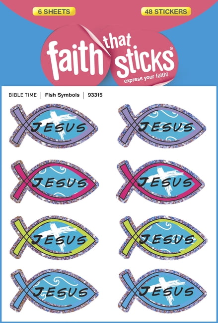 Faith That Sticks Stickers: Fish Symbols (Stickers) - Walmart.com