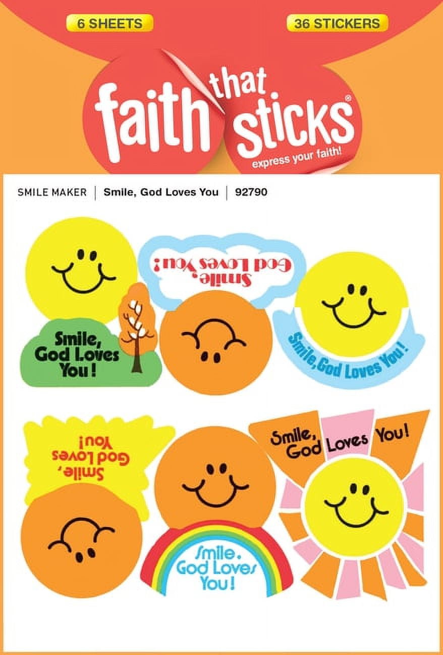 Faith That Sticks Stickers: Smile, God Loves You (Other) - Walmart.com