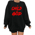 Faith-Themed Daily Eye-Catching Red Black Graphic Sweatshirt Print ...