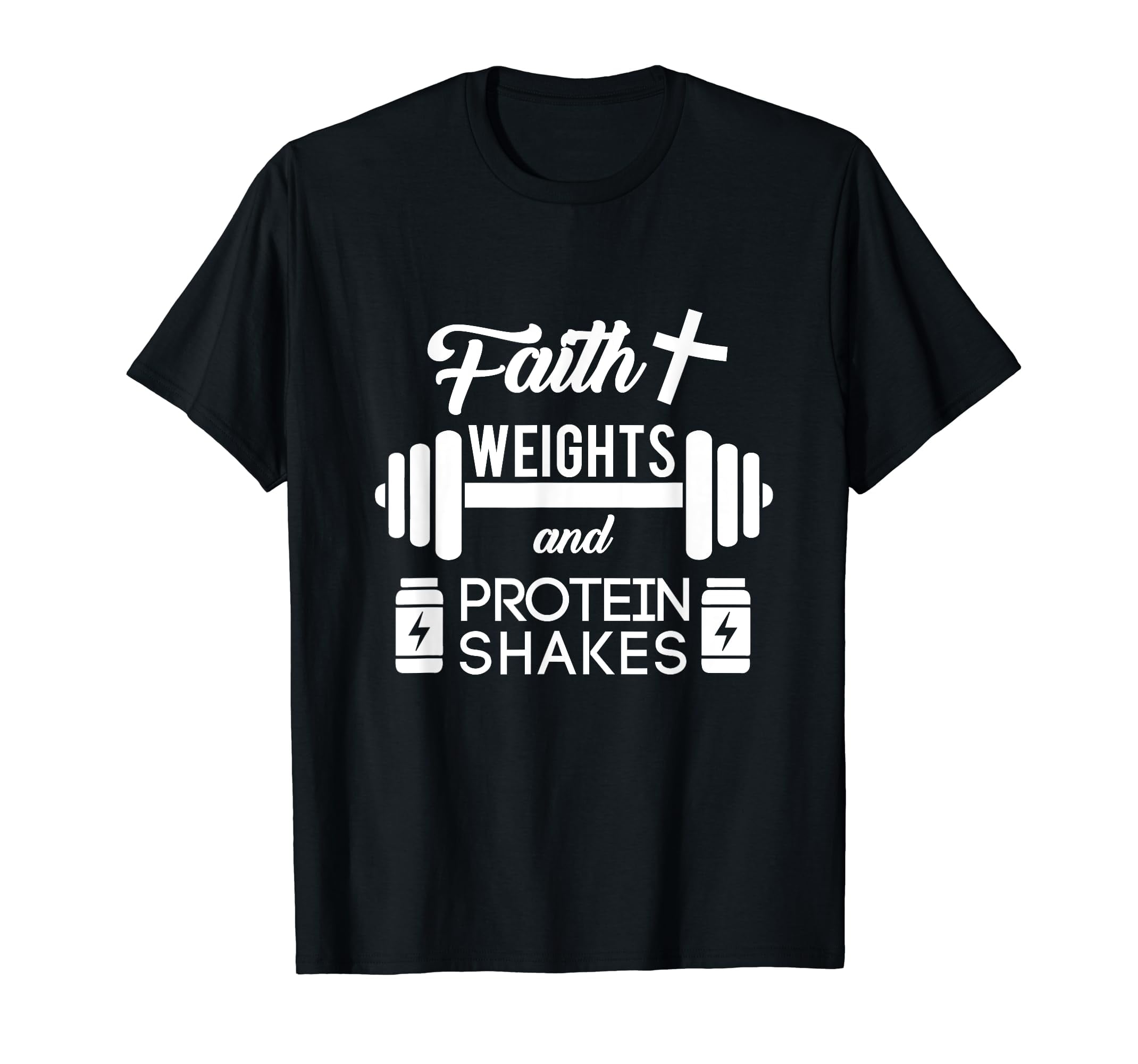 Faith Weights Christian Gym Weightlifting Workout Shirt - Walmart.com