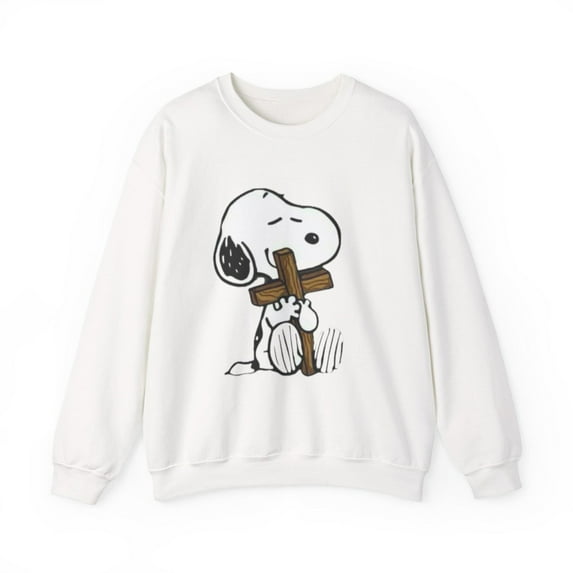 Faith and Fall Snoopy Sweatshirt Cozy Autumn Cartoon Style Relaxed ...