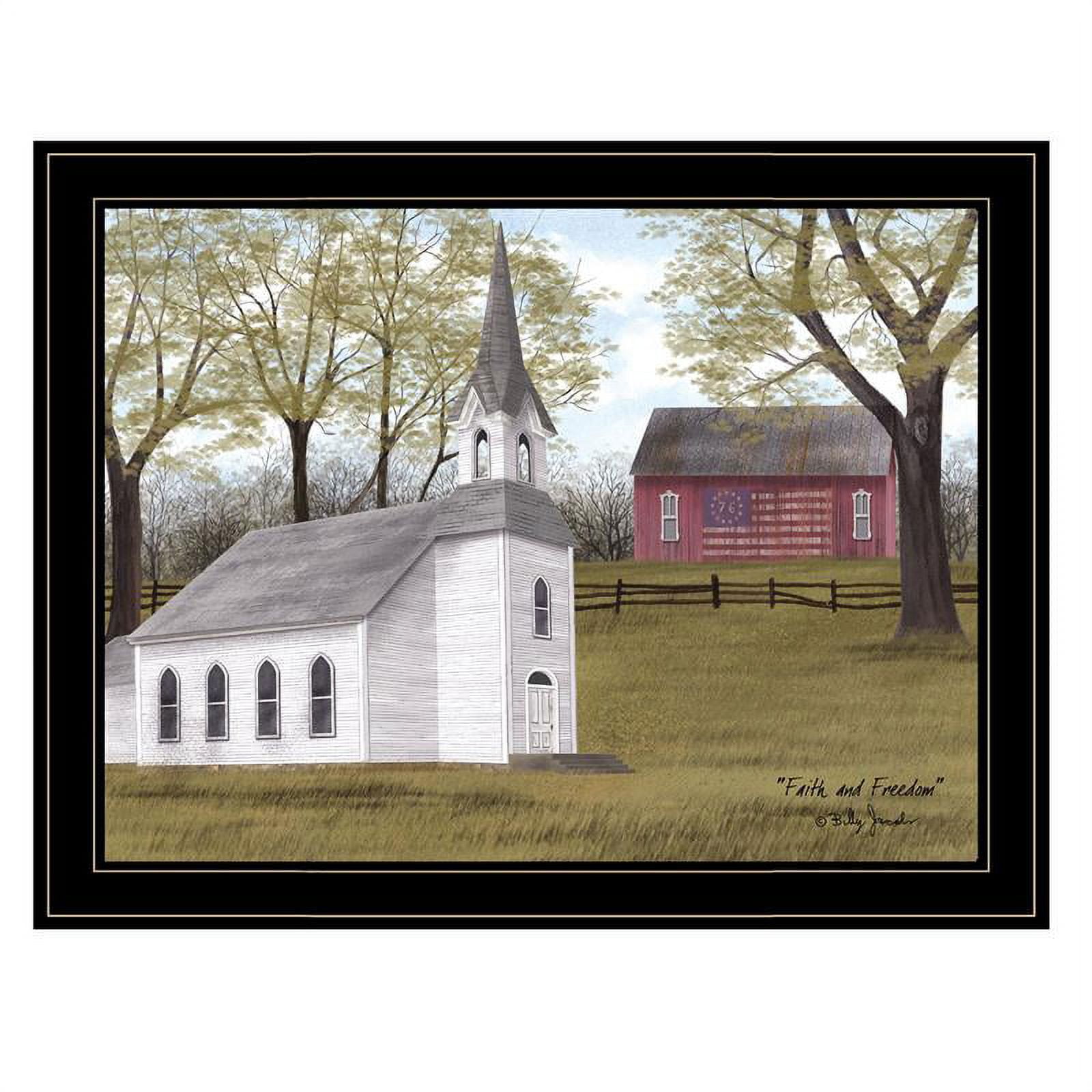 TrendyDecor4U Faith And Freedom By Billy Jacobs Framed Print BJ1123A ...