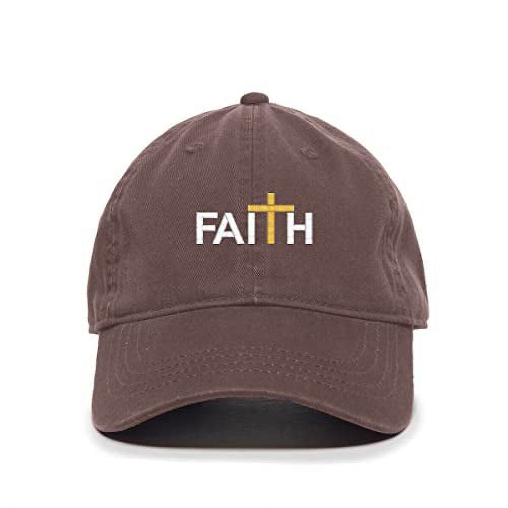 Faith with Cross Christianity Baseball Cap Embroidered Cotton ...