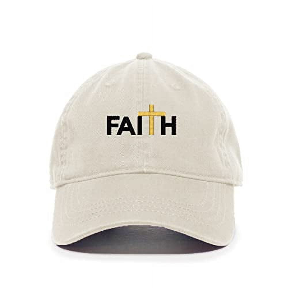 Faith with Cross Christianity Baseball Cap Embroidered Cotton ...