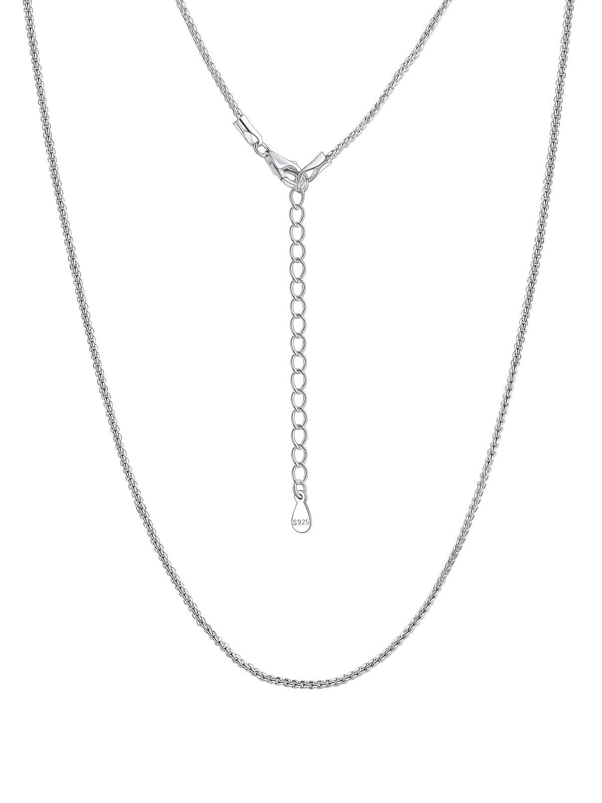 FaithHeart 925 Sterling Silver Chain Necklace for Women 1.3mm Dainty ...
