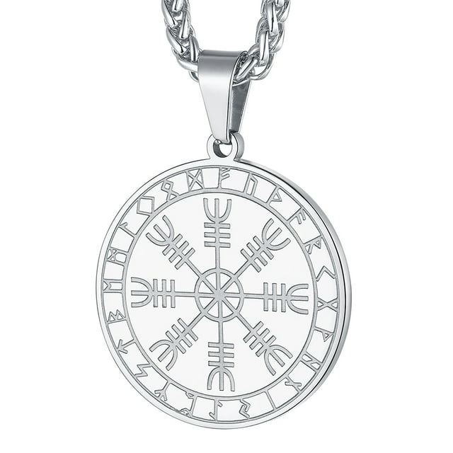 FaithHeart Aegishjalmur Pendant Necklace Helm of Awe Talisman Norse ...