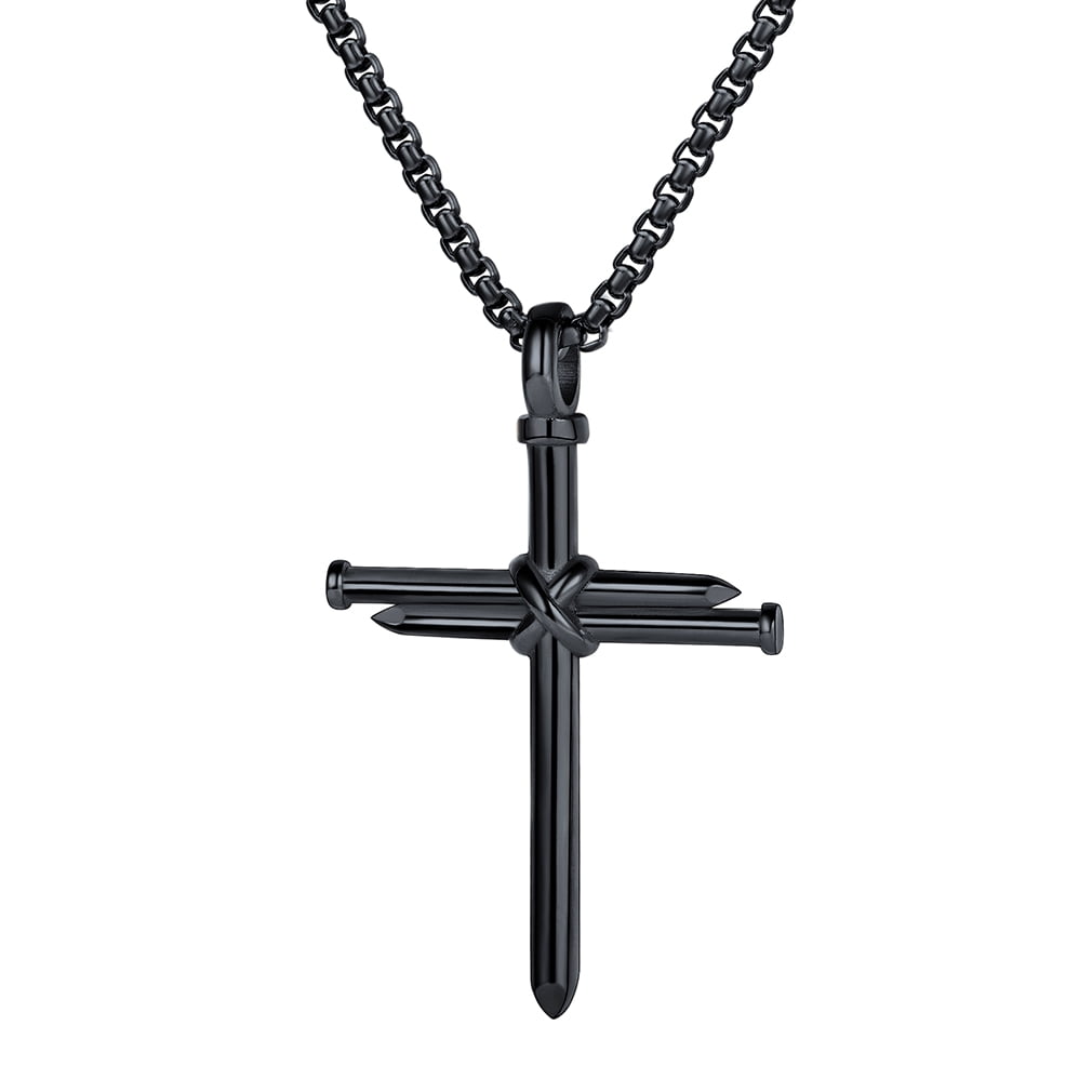 FaithHeart Catholic Cross Pendant Necklace for Men Women Religious ...