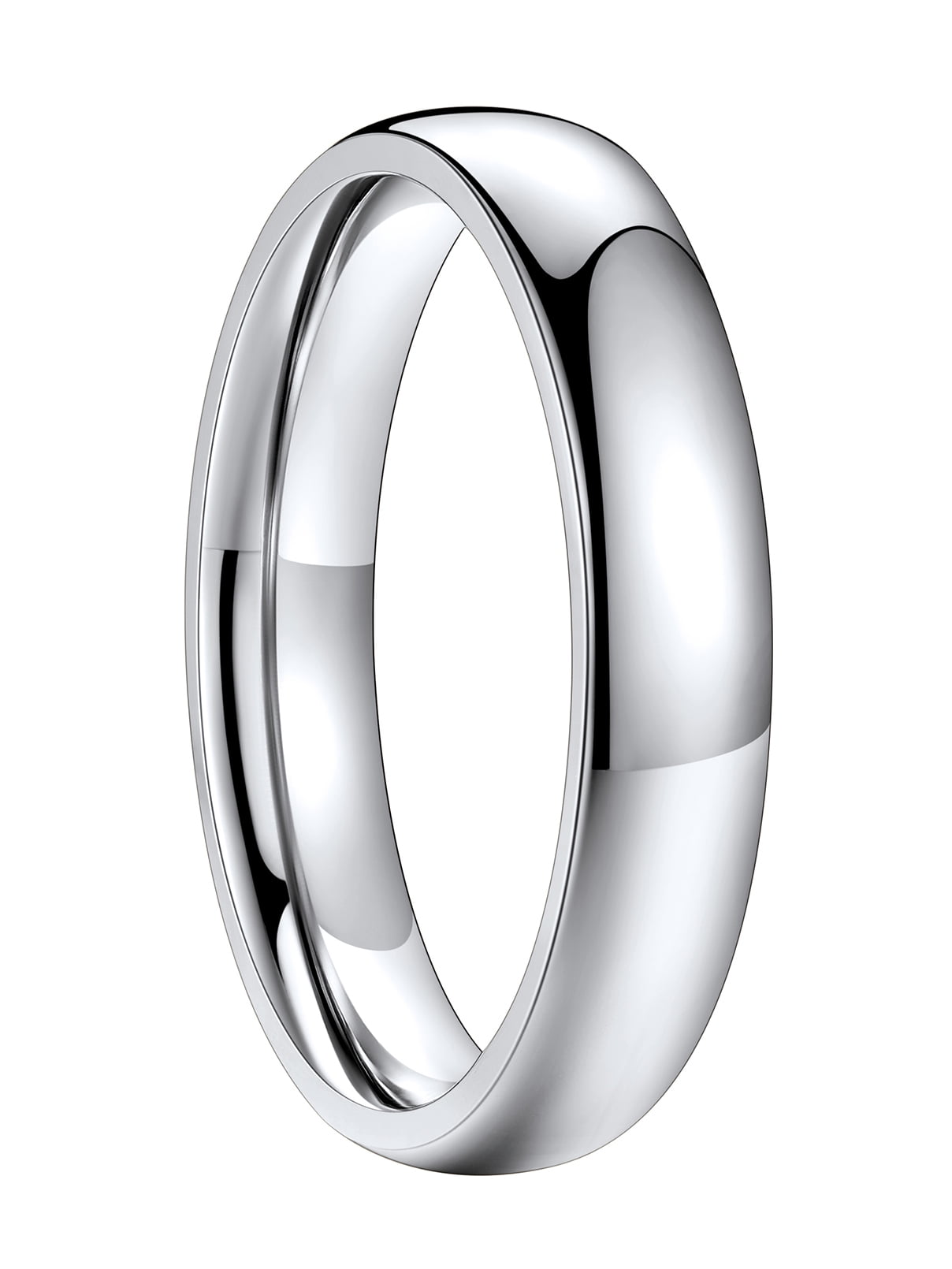 FaithHeart Classic Plain Ring for Women Men Stainless Steel Band Rings ...