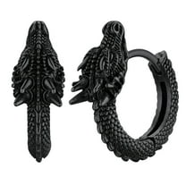 FaithHeart Skull Earrings, Gothic Stainless Steel, Huggie Hoop Earrings ...