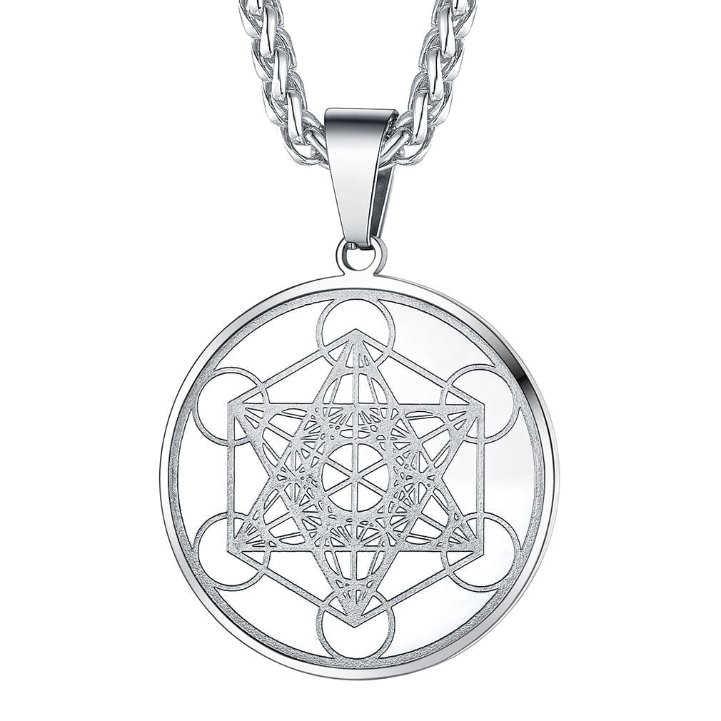FaithHeart Metatron's Cube Necklace for Men Women Stainless Steel ...