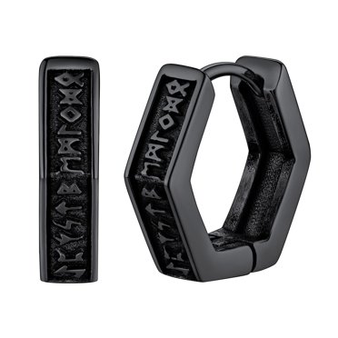 FaithHeart Skull Earrings, Gothic Stainless Steel, Huggie Hoop Earrings ...