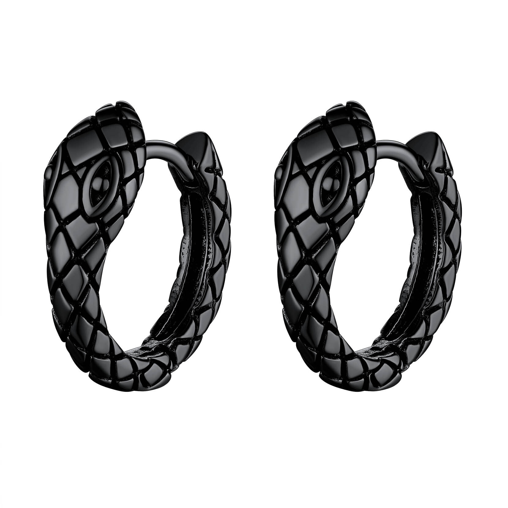FaithHeart Python Snake Earrings for Women Men Gothic Huggie Hoop ...