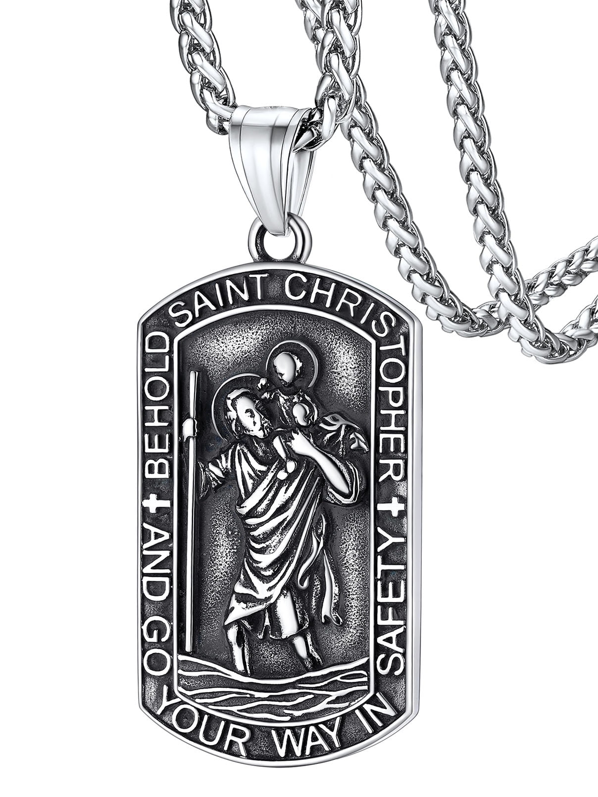 FaithHeart Saint/St. Christopher Pendant Necklace for Men Women ...