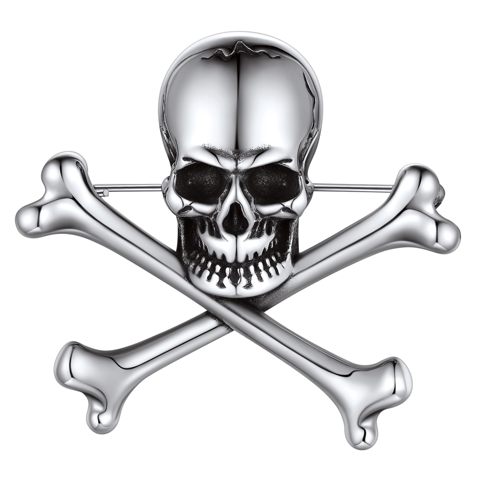 FaithHeart Skull Skeleton Brooch Pins for Men Women Gothic Punk Suit ...