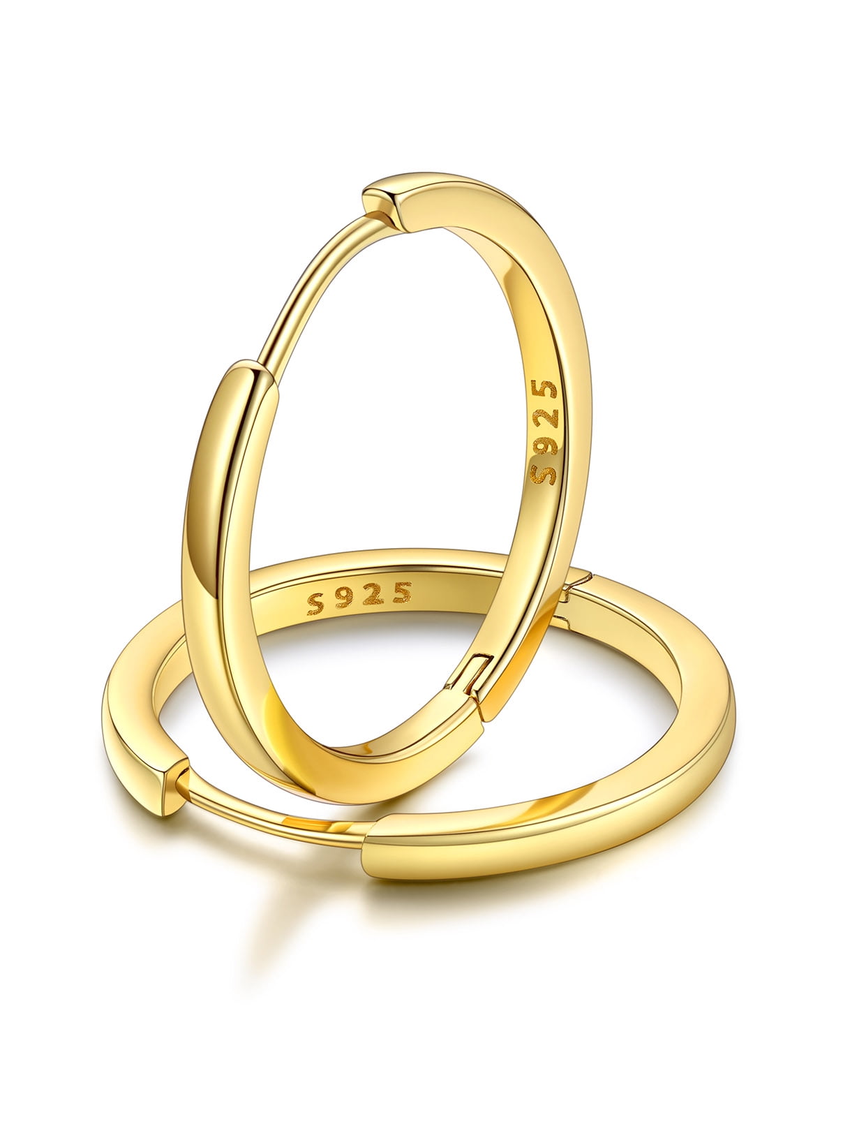 FaithHeart Sterling Silver Huggie Hoop Earrings for Women ...