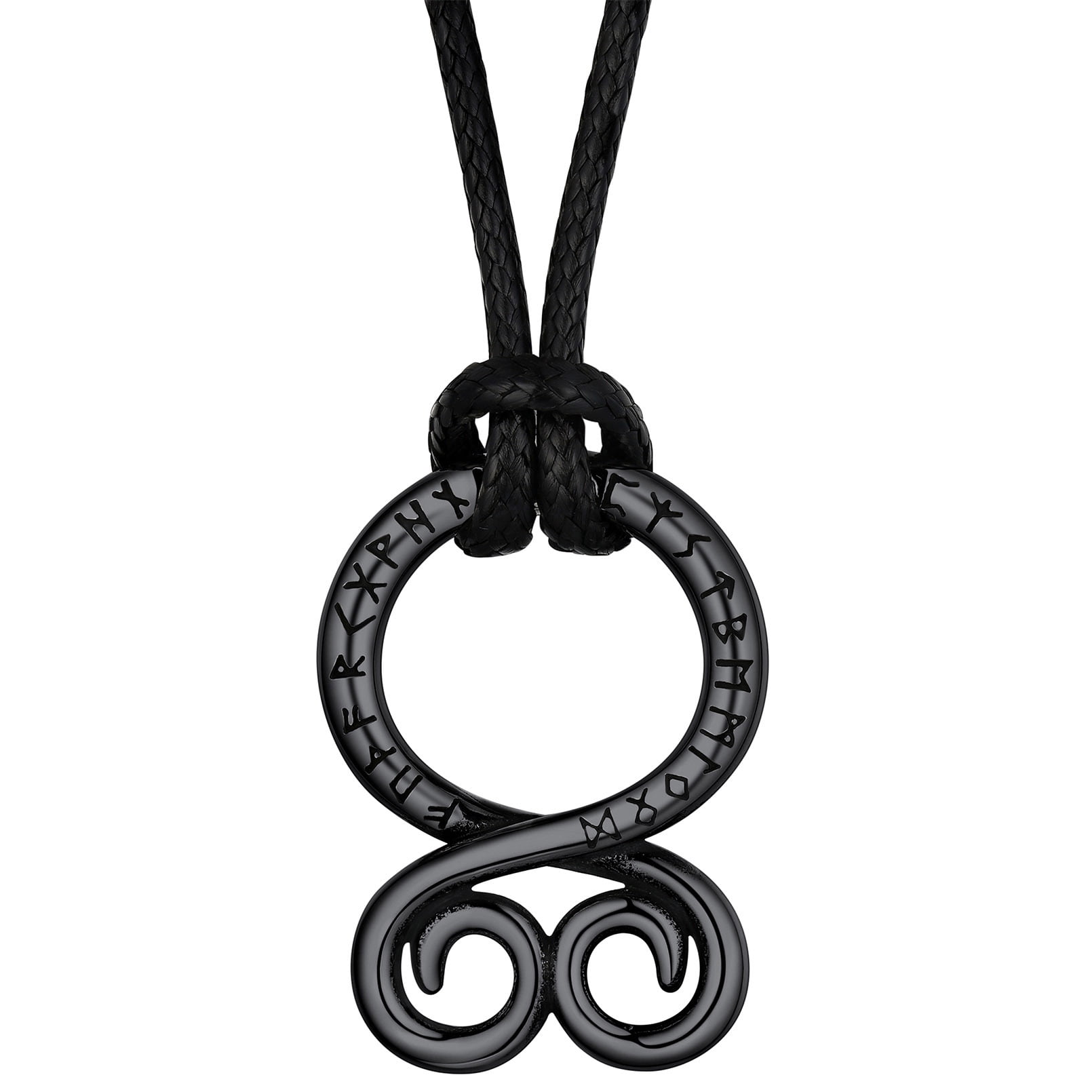 FaithHeart Viking Troll Cross Rune Necklace for Men Swedish Folk Amulet ...