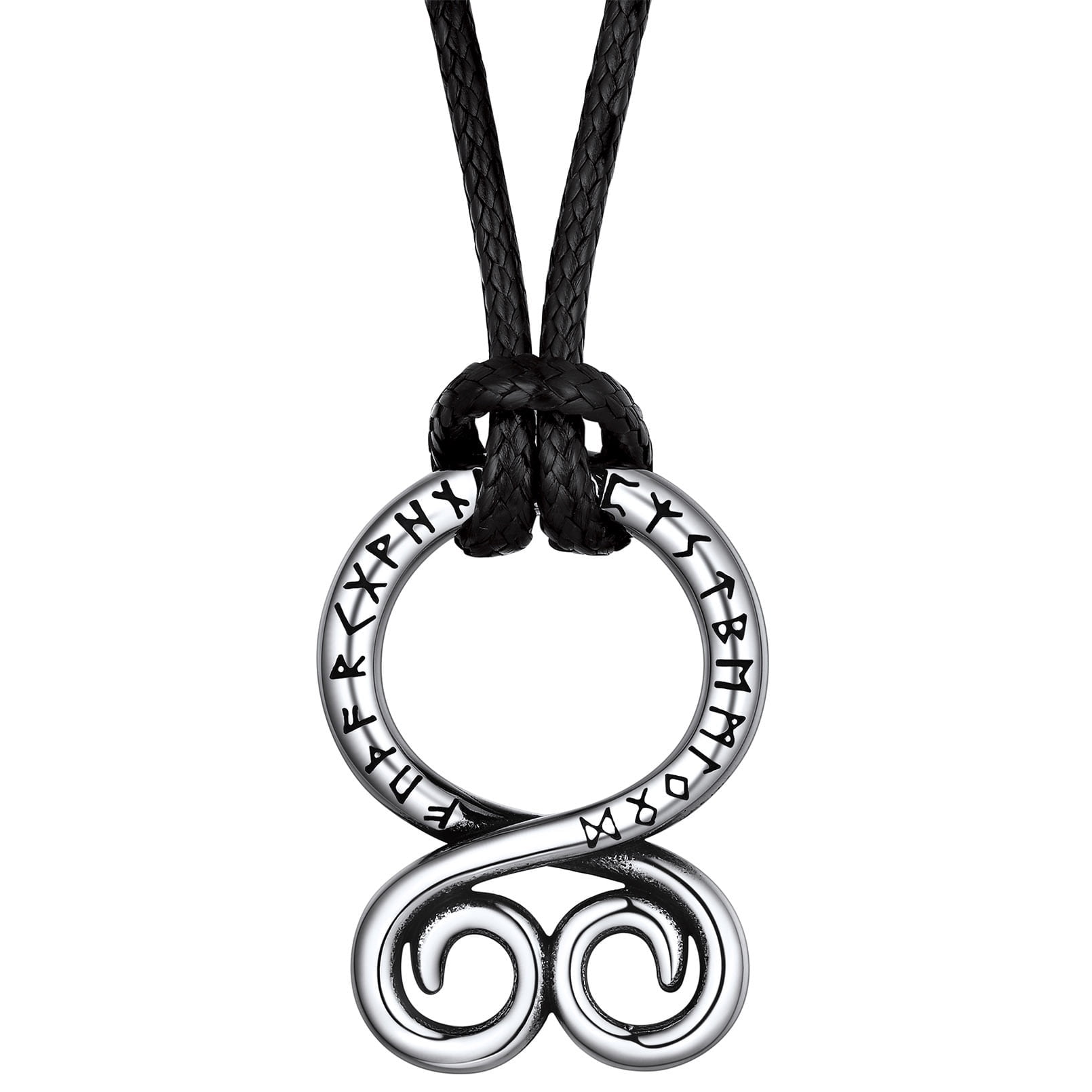 FaithHeart Viking Troll Cross Rune Necklace for Men Swedish Folk Amulet ...