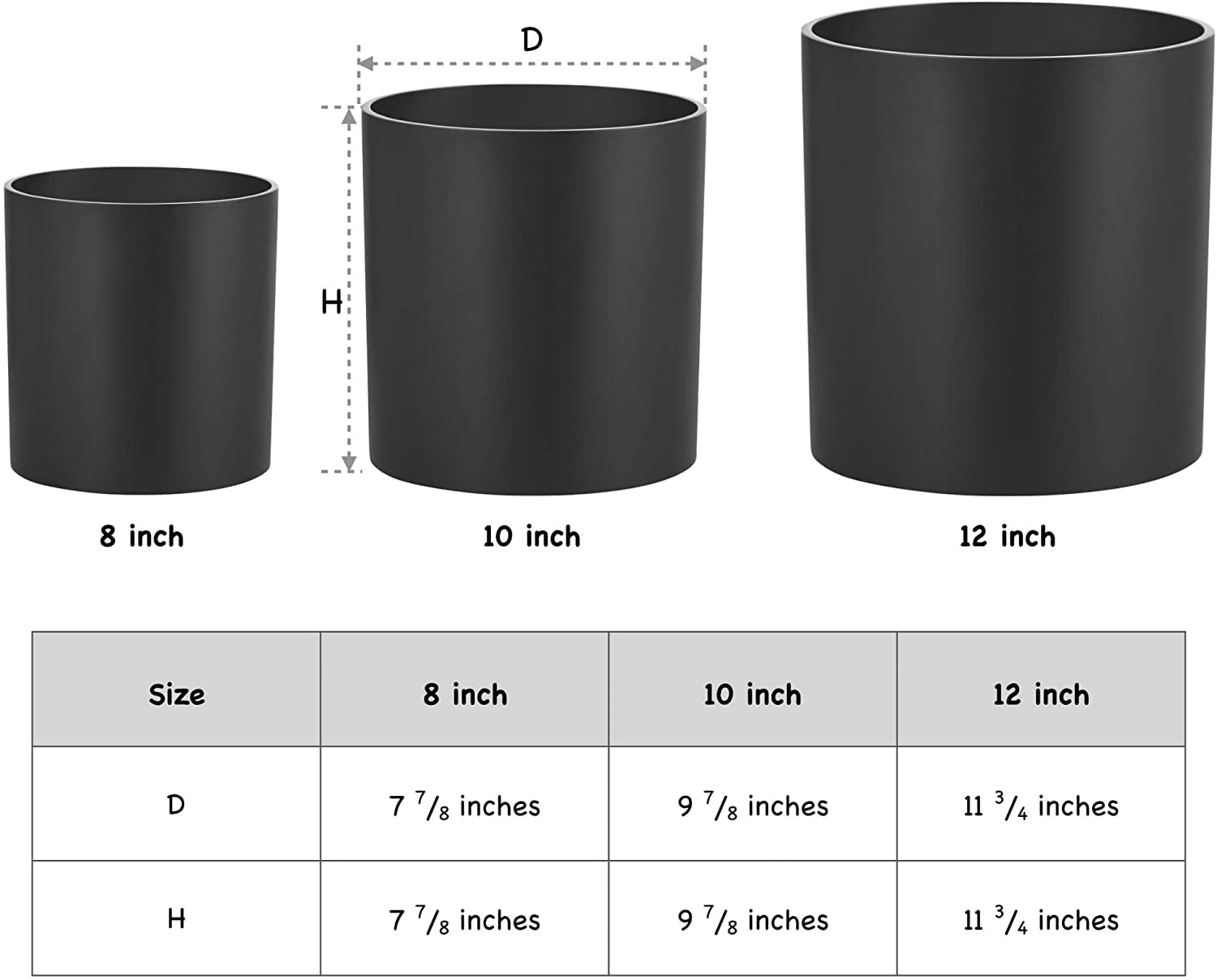 FaithLand Plant Pot 12 inch - Perfectly Fits Mid- Modern Plant Stand ...