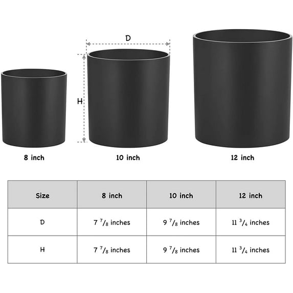 FaithLand Plant Pot 12 inch - Perfectly Fits Mid- Modern Plant Stand ...