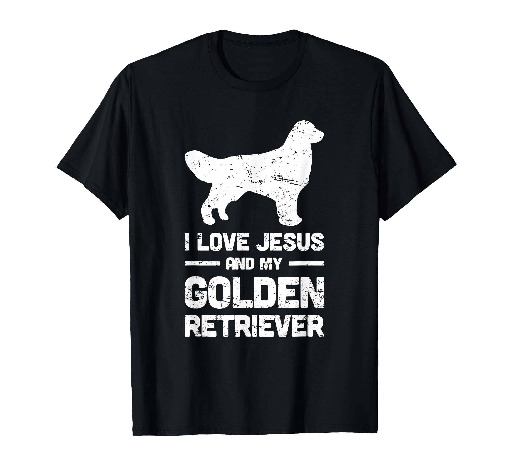 Faithful Black God & Dogs T-Shirt - I Love Jesus and My Golden ...