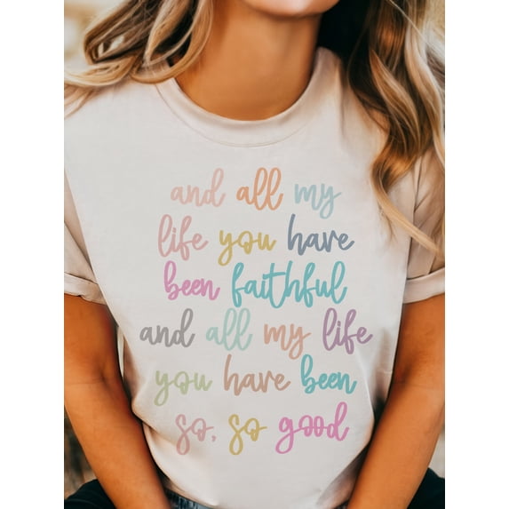 Faithful Christian TShirt Boho Bible Verse Tee - Walmart.com