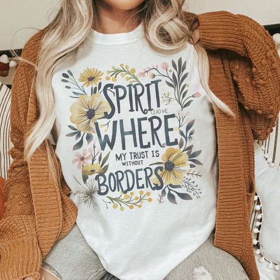 Faithful Christian TShirt Spirit Lead Me Boho Tee - Walmart.com