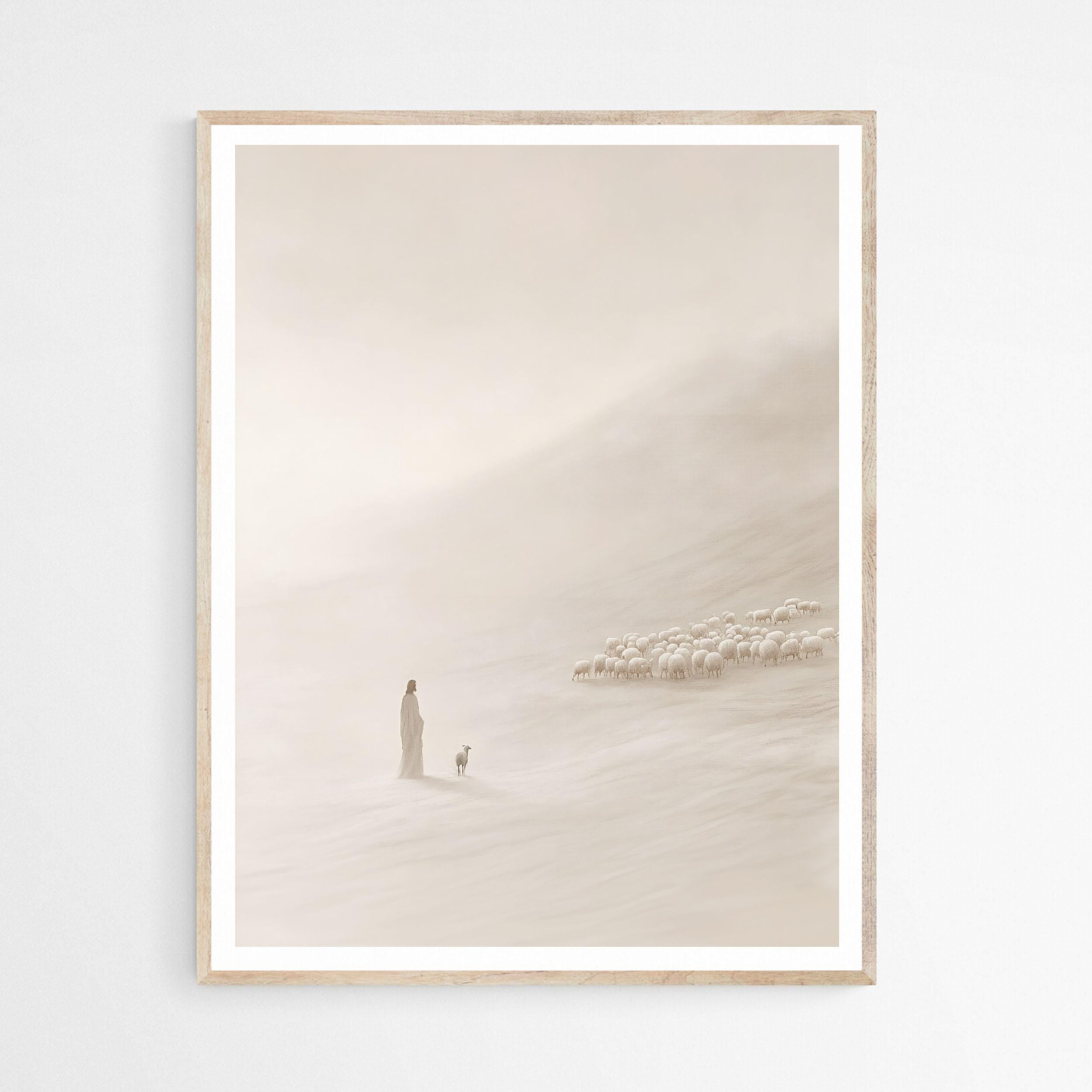 Faithful Shepherd, Jesus Leaves The 99 , Minimalist Neutral ,Modern ...