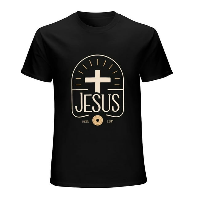 Faithful Symbol Jesus Cross Men's T-Shirt Religious Christian Tee ...