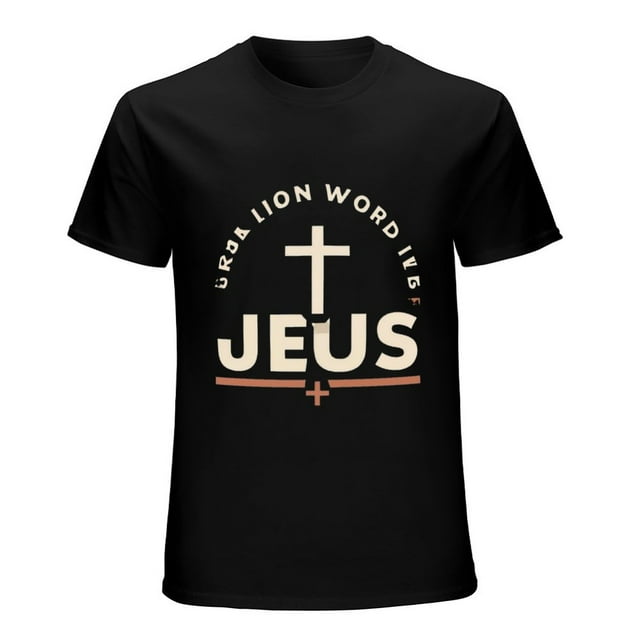 Faithful Symbol Jesus Cross Men's T-Shirt Religious Christian Tee ...
