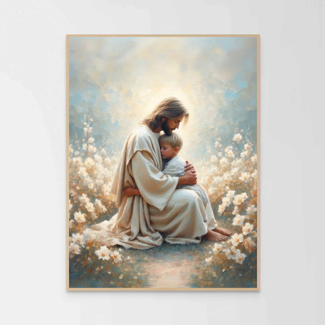 Faithful Visions Jesus and Lamb Good Shepherd Art, Stretched Canvas ...