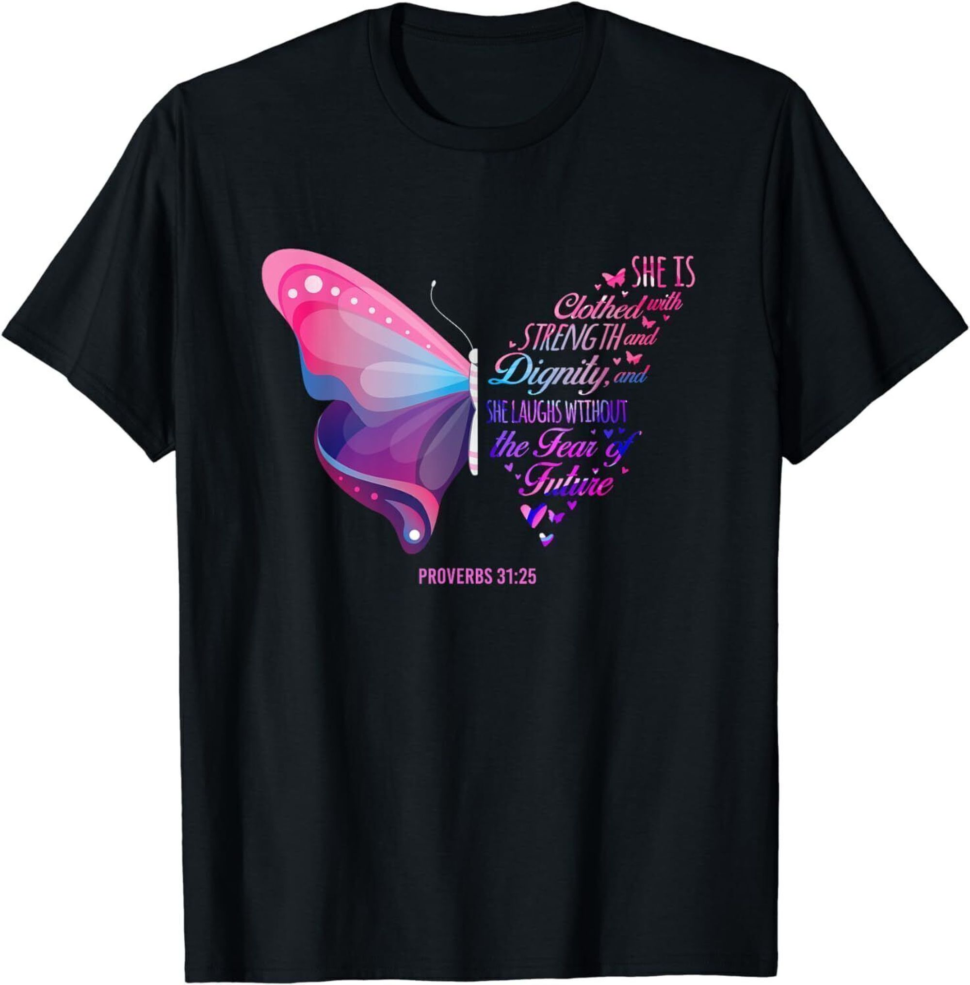 Faithful Wings: Inspirational Proverbs 31:25 Tee - Ideal for ... Faithful Wings: Inspirational Proverbs 31:25 Tee - Ideal for ...