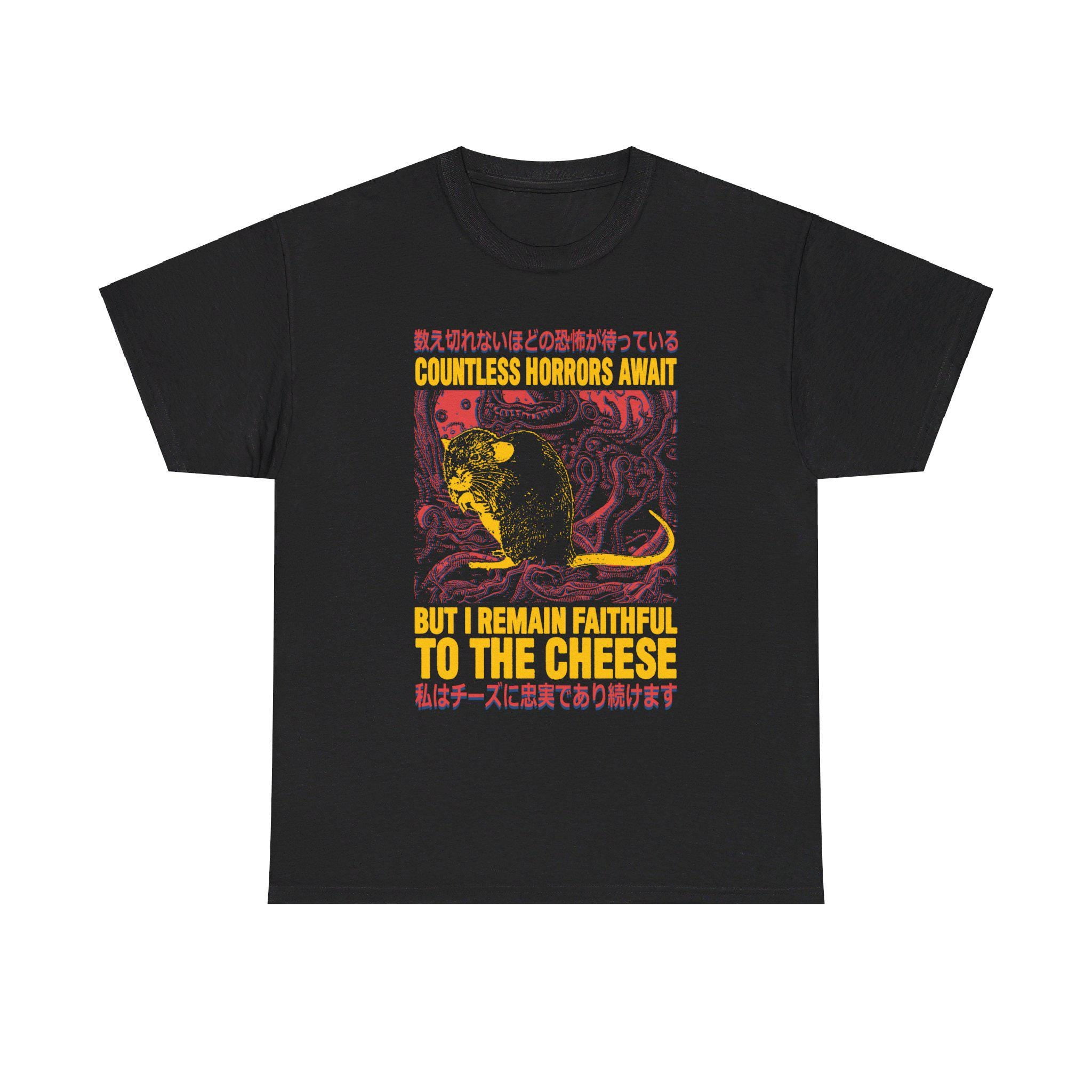 Faithful to the Cheese Japanese Horror Rat T-Shirt - Walmart.com