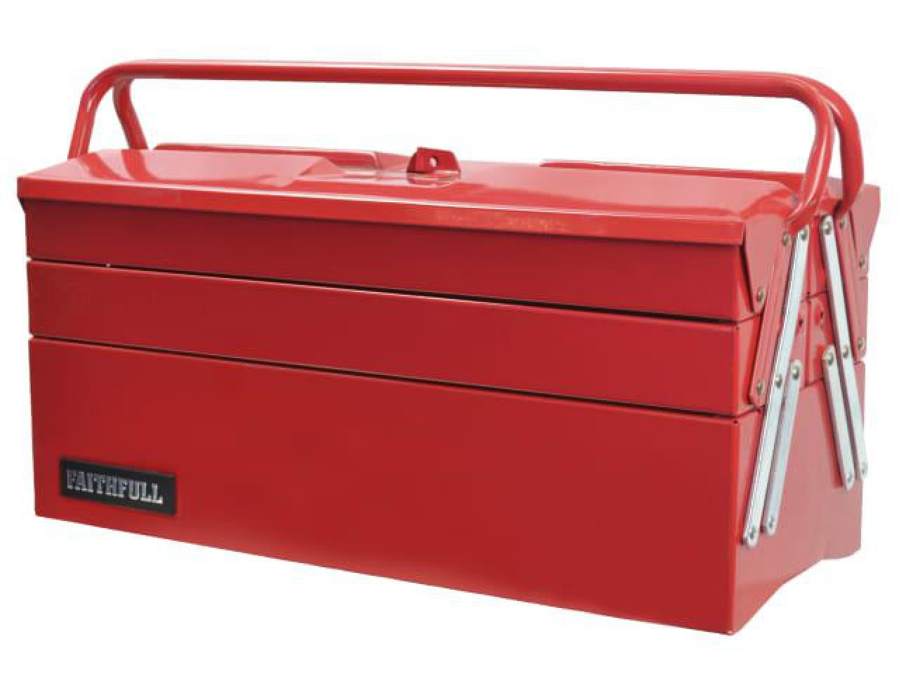 Faithfull - Metal Cantilever Toolbox - 5 Tray 40cm (16in) - Walmart.com