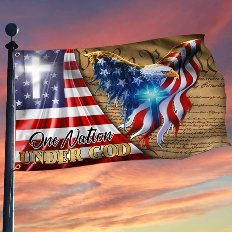 Faithgee One Nation Under God Flag 3x5 Outdoor Double Sided for ...