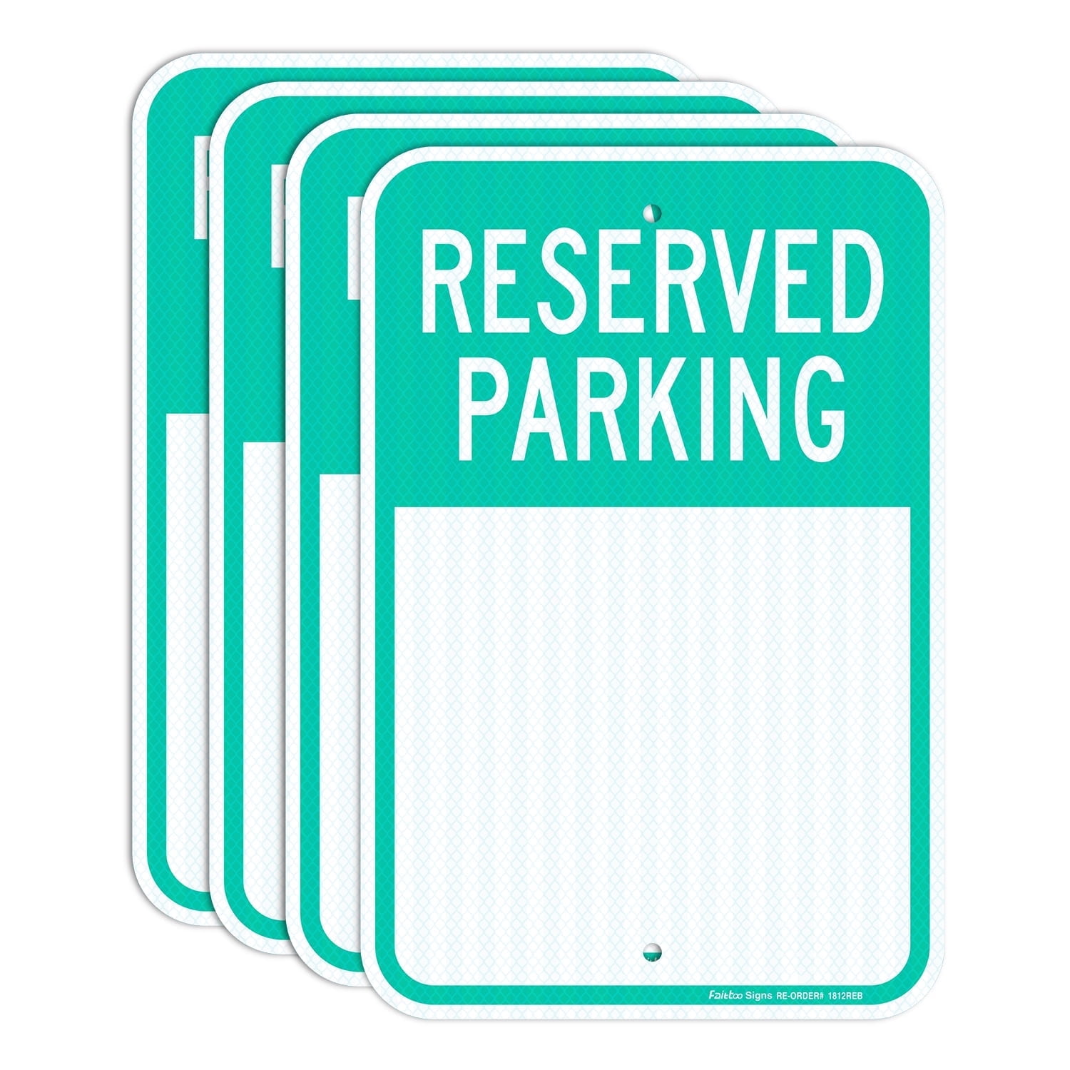 Faittoo Blank Reserved Parking Signs, 4-Pack 18 x 12 Inch Engineer ...