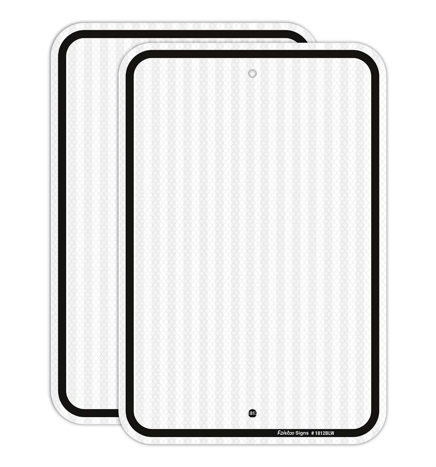 Faittoo Blank Write-On Metal Sign,Reflective 2-Pack 18 x 12 Inches ...