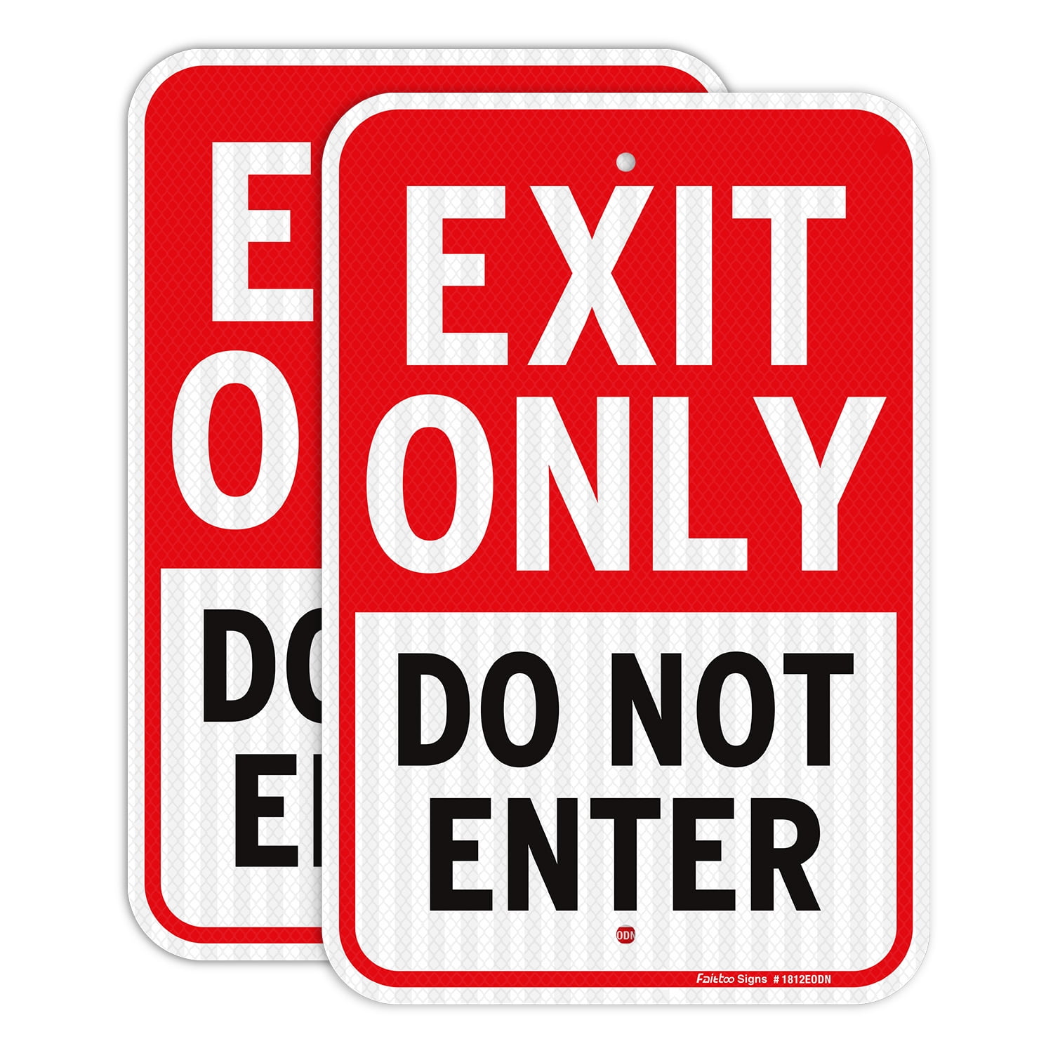 Faittoo Exit Only Do Not Enter Sign, 18 x 12 Inches Engineer Grade ...