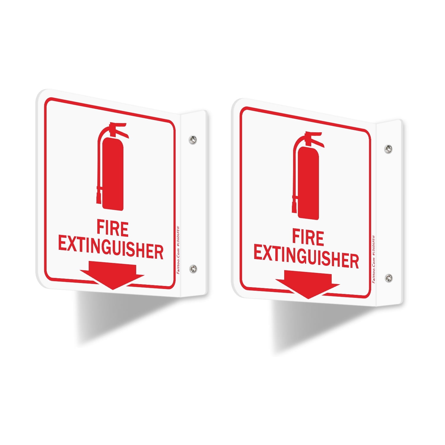 Faittoo Fire Extinguisher Sign, 2 Pack Fire Extinguisher with Down ...