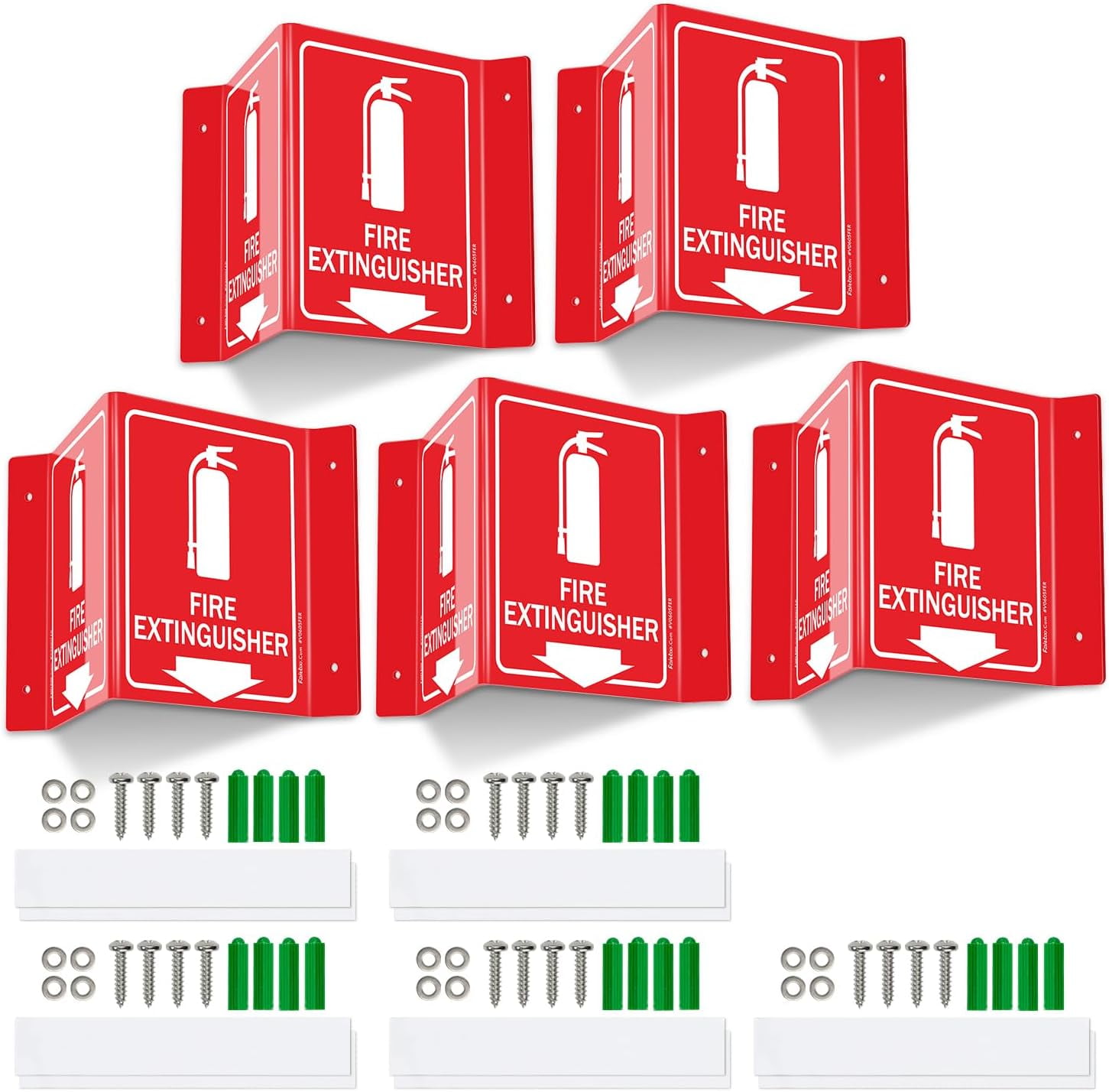 Faittoo Fire Extinguisher Sign 5 Pack 6 x 8 Inches Fire Extinguisher ...