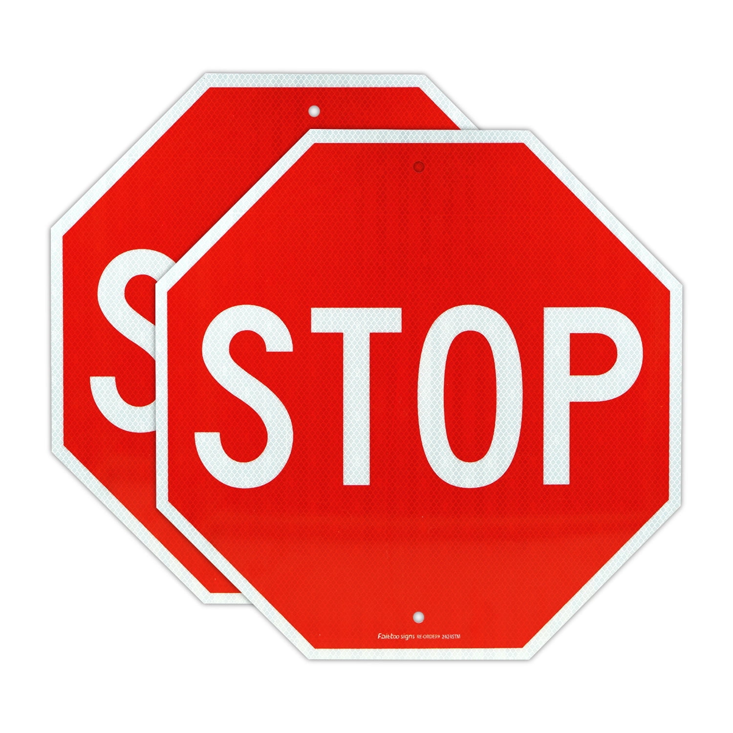 Faittoo Stop Signs, (2 Pack) 24 x 24 Inches Octagon Engineer Grade ...