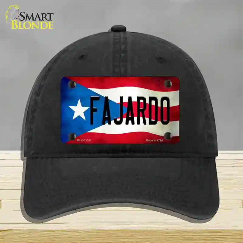 Fajardo Puerto Rico Flag Novelty License Plate Hat Unconstructed Cotton ...